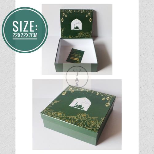 Jual Box kue lebaran 22x22x7cm / hard box hampers / custom box idul ...