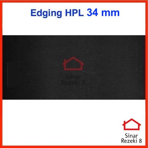 Jual Edging HPL 34 mm HITAM / Black Solid Pinggir Meja Solid taco PVC ...