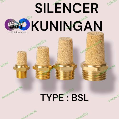 Jual Silencer Kuningan Pneumatic BSL 02 Drat 1/4 inch - BSL-02(1/4 ...