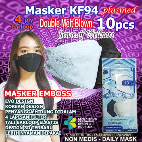 Jual Masker KF94 Convex 4 Ply No Evo Korea KF 94 Disposable 4PLY Daily ...