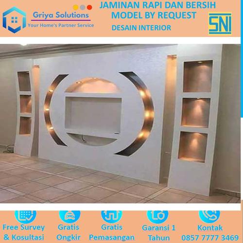 Jual Partisi Gypsum GRC 1 sisi Sekat Dinding Minimalis Modern vlme 51 ...