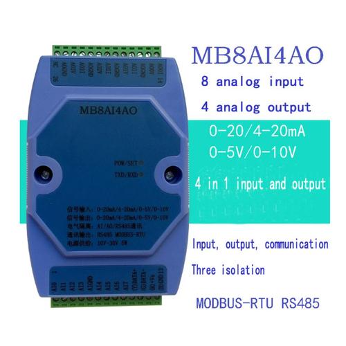 Jual MODBUS RS485 Analog Acquisition 8way Input and 4way output (8AI4AO ...