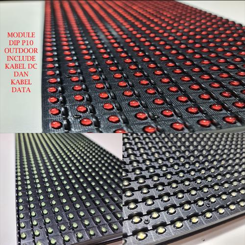 Jual Modul P10 DIP RUNNING TEXT OUTDOOR LED 5V/ADVERTISING BERGARANSI ...