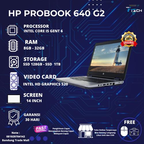 Jual Laptop HP Probook 640 G2 i5 ram 8gb ssd 255gb Mulus Bergaransi ...