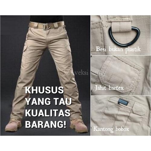 Jual Celana tactical versi saku bobok besi bartex - KREM, 36 - Kab. Bandung - konveksi army ...