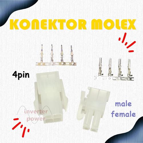 Jual Konektor Molex 5557 5559 4pin Male Female Conector With Terminal ...