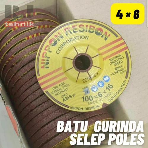 Jual Nippon Resibon Batu Gerinda Poles Selep 4" Gurinda Poles 4 × 6 ...