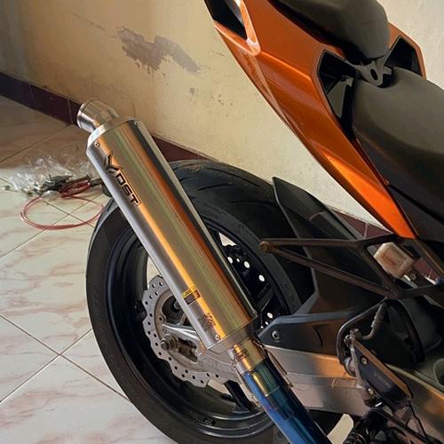 Jual Knalpot racing original DST racing P1 jenong long 35cm inlet 50mm ...