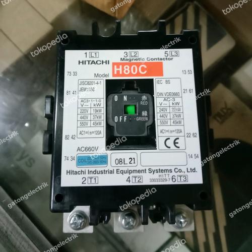 Jual contactor hitachi H80C 220v 2NO2NC kontaktor hitachi - Jakarta ...