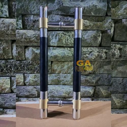 Jual Pull Handle Bulat Stainless Kombinasi Kuningan Pintu Kaca / Kayu ...