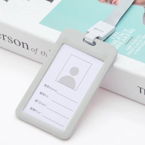 Promo Name Tag Holder Plastik ID Card Holder Gantungan Lanyard Kartu ...