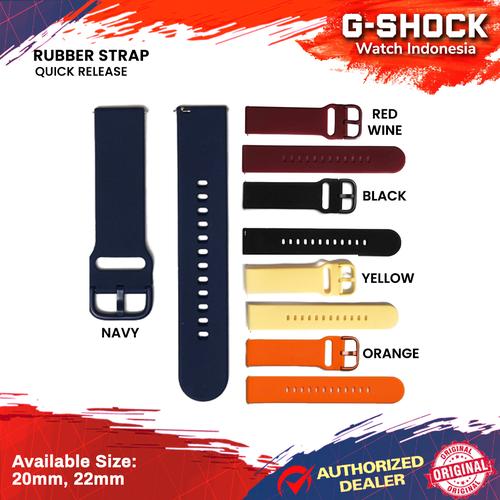 Jual Tali Karet Jam Tangan 20mm / Rubber Strap Premium Quality / Strap ...