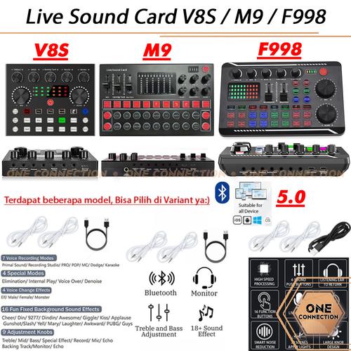 Jual Sound Card V8S / M9 / F998 Mixer Bluetooth Audio Usb External ...