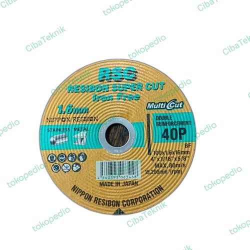 Jual Resibon Super Cut (RSC)100×1.6×16mm 4×1/16×5/8 Resibon Jepang ...