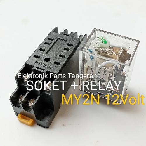 Jual (PAKET SET) RELAY MY2N 12V DAN SOKET RELAY MY2N 12VOLT RELAY MY2N ...