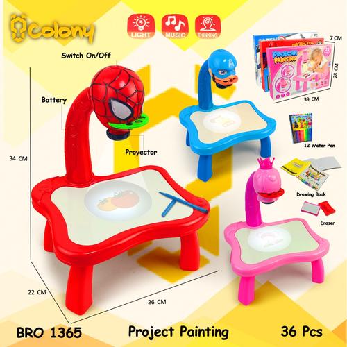 Jual Mainan Anak Permainan Edukasi Meja Belajar Melukis Proyektor ...