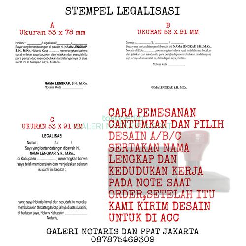 Jual stempel legalisasi notaris dan ppat - Hitam, Motif B - Jakarta ...