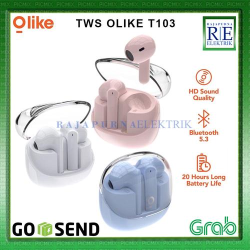 Promo Olike T103 headset bluetooth earphone wireless TWS earbuds 5.3 - Biru Muda - Jakarta Barat ...