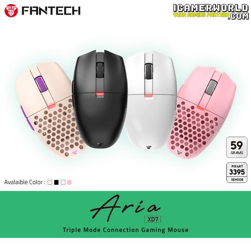 Jual Fantech Aria XD7 Wired/BT/2.4Ghz Wireless Gaming Mouse - Black ...