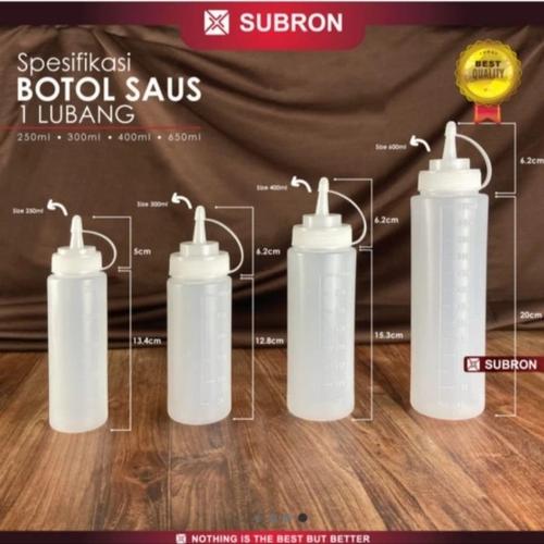 Jual Botol kecap saus 300 ml plastik SUBRON - Putih - Kota Tangerang ...