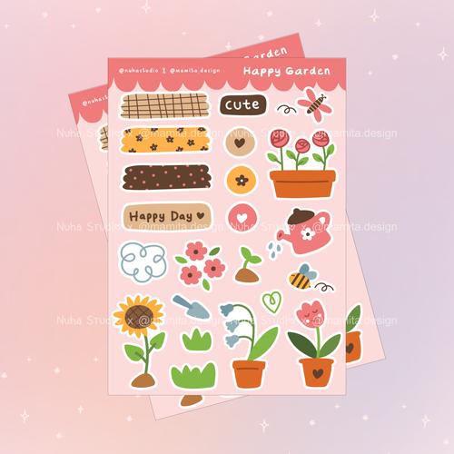 Jual Sticker by mamita.design | Happy Garden Washi Tape Tanaman Pot ...