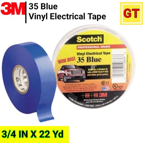 Jual Solasi Listrik 3M Scotch 35 Blue Vinyl electrical tape selotip ...