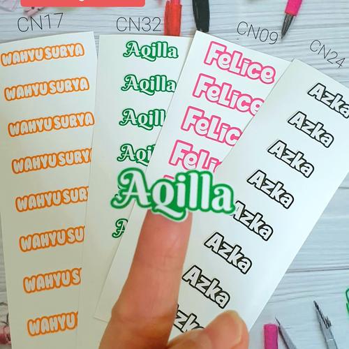 Jual label nama cutting sticker nama - CN 2 - Kota Tangerang - Stiker ...
