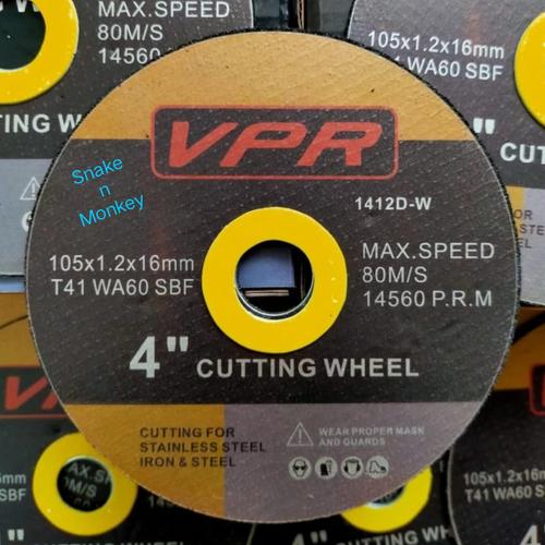 Jual Batu Potong Besi stainless 4" VPR - Mata Gerinda Cutting - Kota ...