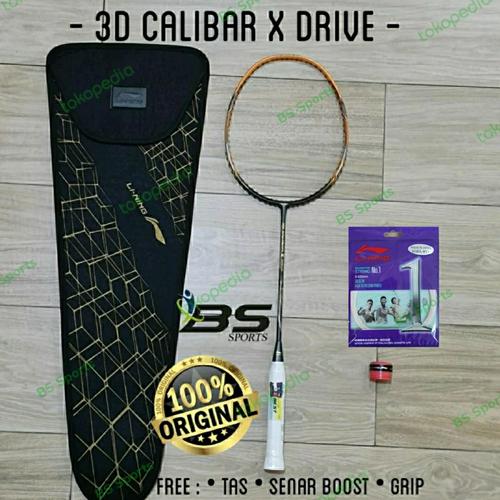 Jual NEW !! RAKET BADMINTON LINING 3D CALIBAR X DRIVE ORIGINAL ...