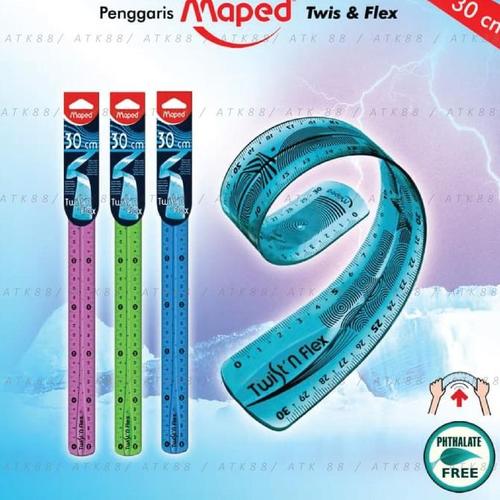 Jual New Maped Ruler Twist N Flex Eco Penggaris Elastis Lentur ...