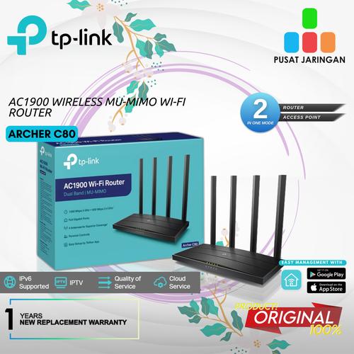Jual TP-Link Archer C80 AC1900 Wireless MU-MIMO Wi-Fi Router TPLink C ...