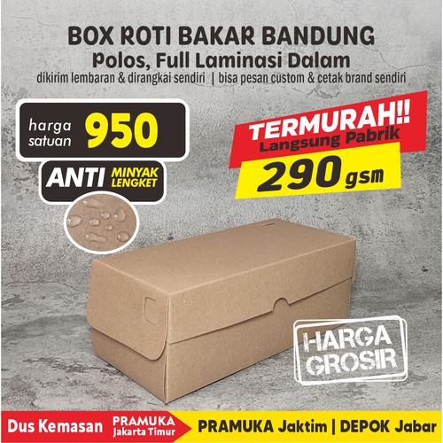 Jual BOX ROTI BAKAR BANDUNG KRAFT POLOS LAMINASI - Jakarta Timur - Dus ...
