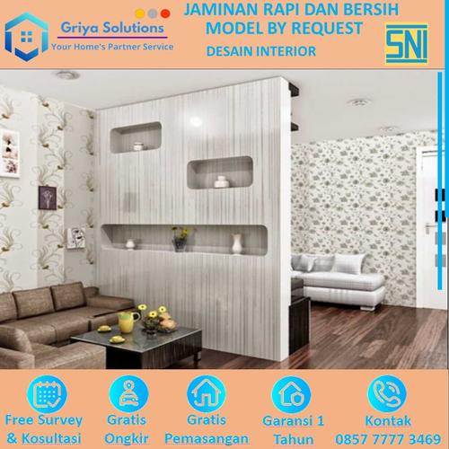 Jual Partisi Gypsum GRC Sekat Dinding 1sisi Modern Minimalis vlme 21 ...