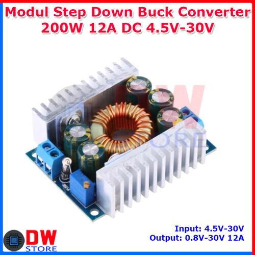 Jual Modul DC-DC Step Down Buck Converter Regulator 200W 12A DC 4.5V ...