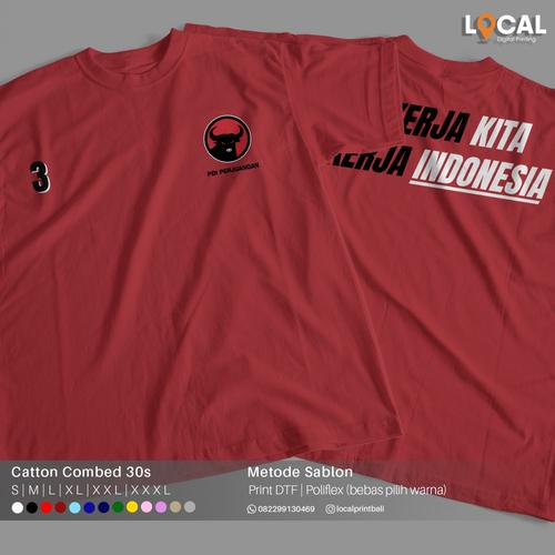 Jual SABLON CUSTOM DTF KAOS BAJU PARTAI PDIP PEMILU 2024 - LOCAL PRINT ...