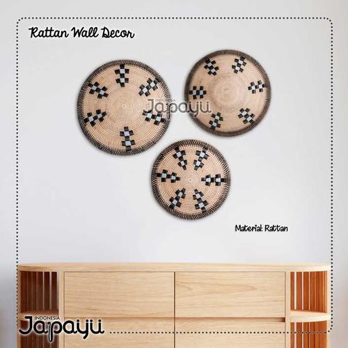 Jual Hiasan Dinding Dekorasi Anyaman Rotan Black Pixel Rattan Wall ...