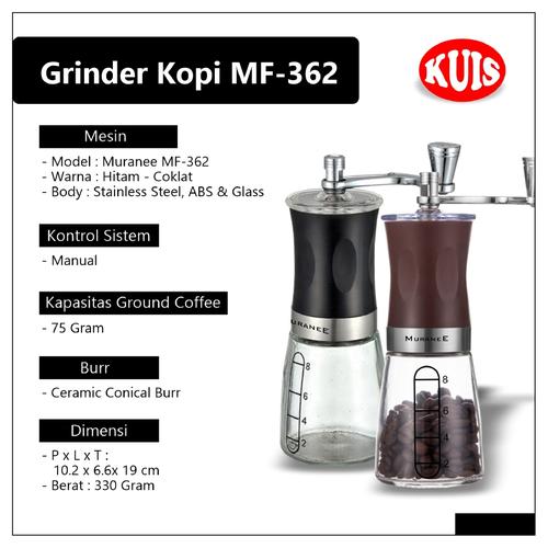 Jual GRINDER KOPI MANUAL MURANEE TIPE MF-362 HAND COFFEE GRINDER MURAH ...