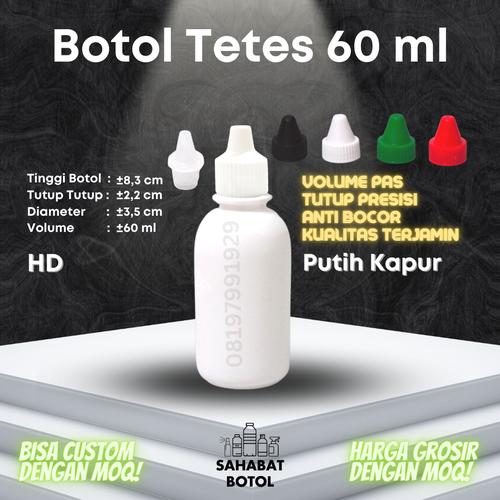 Jual BOTOL TETES 60 ML NON SEGEL ESEN ESSEN BOTOL KOSONG HDPE ...