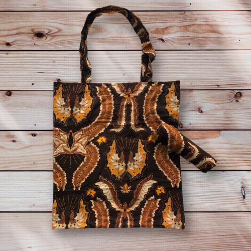 Jual Tote bag lipat/Tas batik lipat/Tas Belanja lipat kain batik GO GREEN - 11 - Jakarta Utara ...