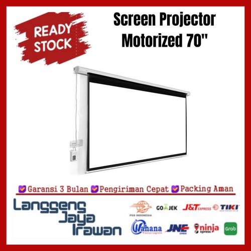 Jual SCREEN PROYEKTOR MOTORIZED 70" LAYAR PROJECTOR ELECTRIC 70INCH ...