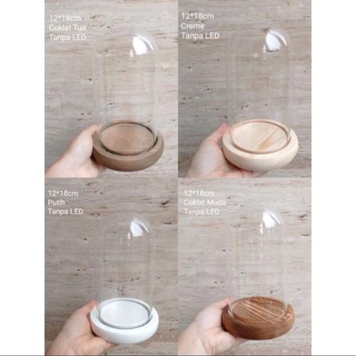Jual Dome Bunga/Dome Kaca/Glass Dome - 12cm bulat ptih - Kab. Tangerang ...