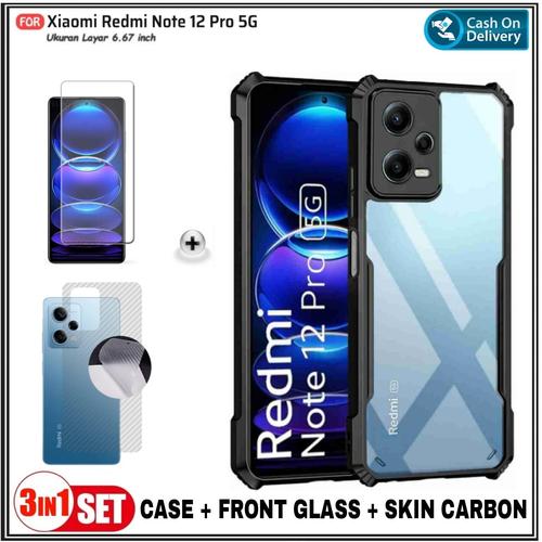 Jual Paket 3IN1 Case Redmi Note 12 PRO 5G, Note 11E 5G Hard Case ...