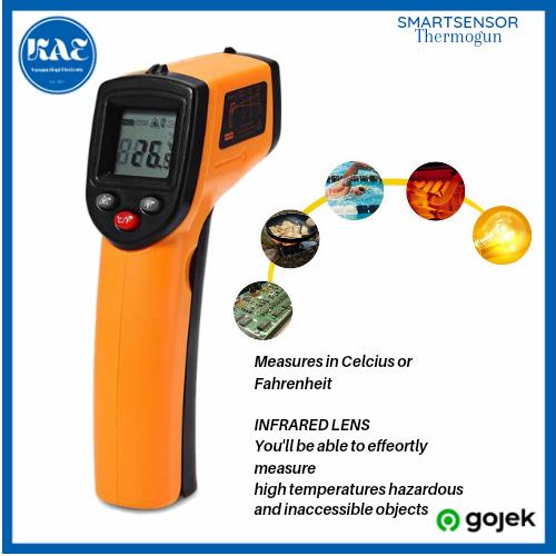 Promo Thermogun SMARTSENSOR Thermometer Tembak Infrared Pengukur Suhu ...