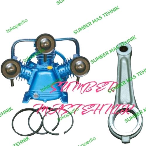 Jual STANG PISTON KOMPRESOR 3 HP 3 SILINDER CON ROD SET BAREPUMP 3065 ...