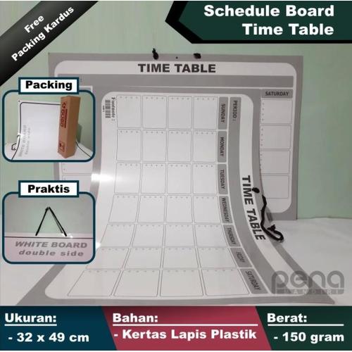 Jual New Schedule Board / Whiteboard Kertas / Papan Tulis Jadwal Lipat ...