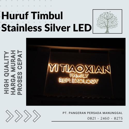 Jual Huruf Timbul Stainless Silver Hairline Premium Backlight LED ...