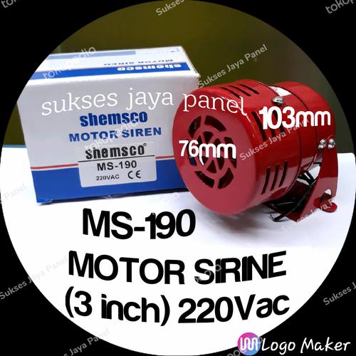 Jual Motor sirine Shemco MS-190/220Vac (3inch) body besi - Jakarta ...