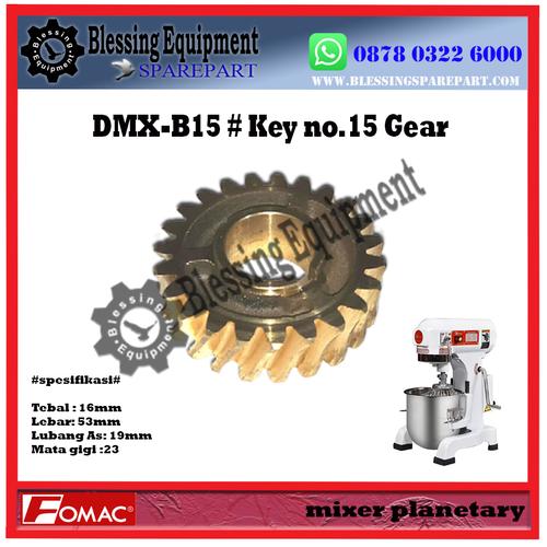 Jual DMX-B15 Sparepart Key N0.15 Gear/Yellow Gear Mixer Fomac - By ...