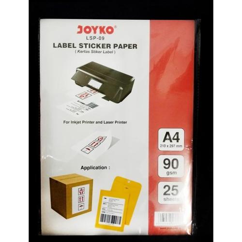 Jual New Joyko Label Sticker Paper A4 Lsp-09 Kertas Stiker Label Lsp09 ...