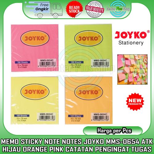 Jual MEMO STICK STICKY NOTE NOTES JOYKO MMS-0654C KERTAS PAPER ...